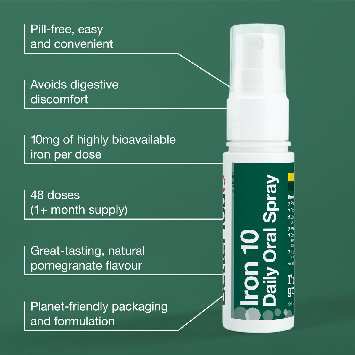 Iron 10 Oral Spray (10mg) | BetterYou